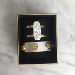 Rustic Cuff | Jewelry | Rustic Cuff Silver And Gold Bracelet Set | Poshmark